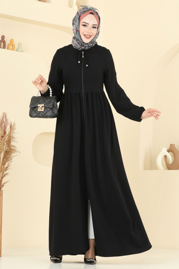 Abaya 0050BG354 Black - Moda Selvim