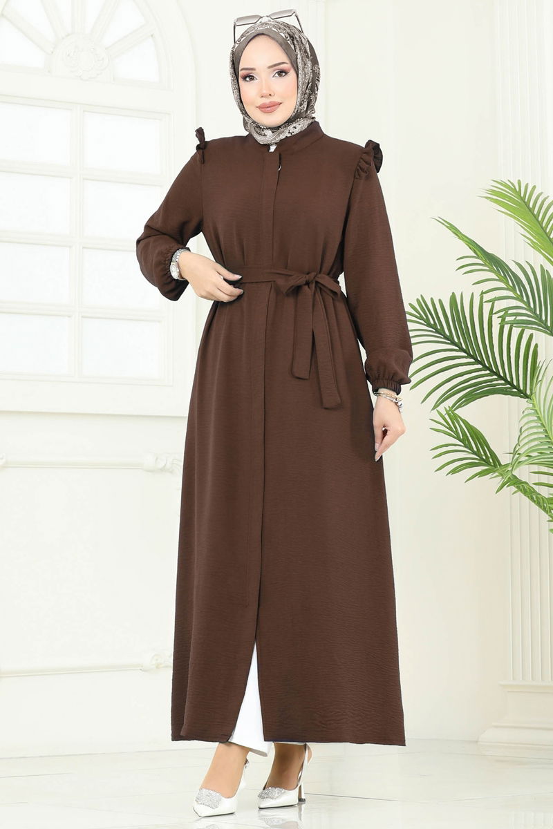 Abaya PL9151 Brown - Moda Selvim