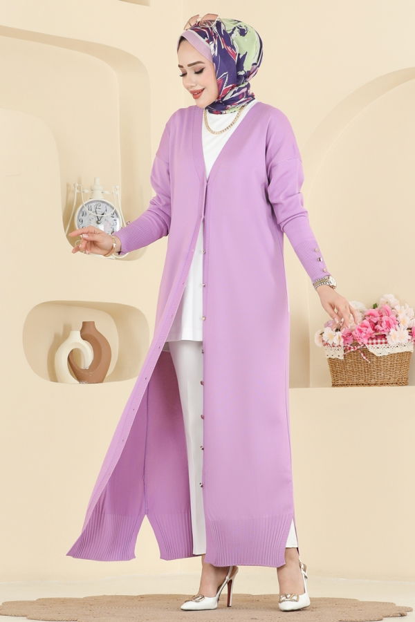 Cardigan 3250BRZ597 Lilac - Moda Selvim