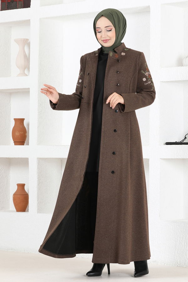 COAT MSL3141-M Coffee - Moda Selvim