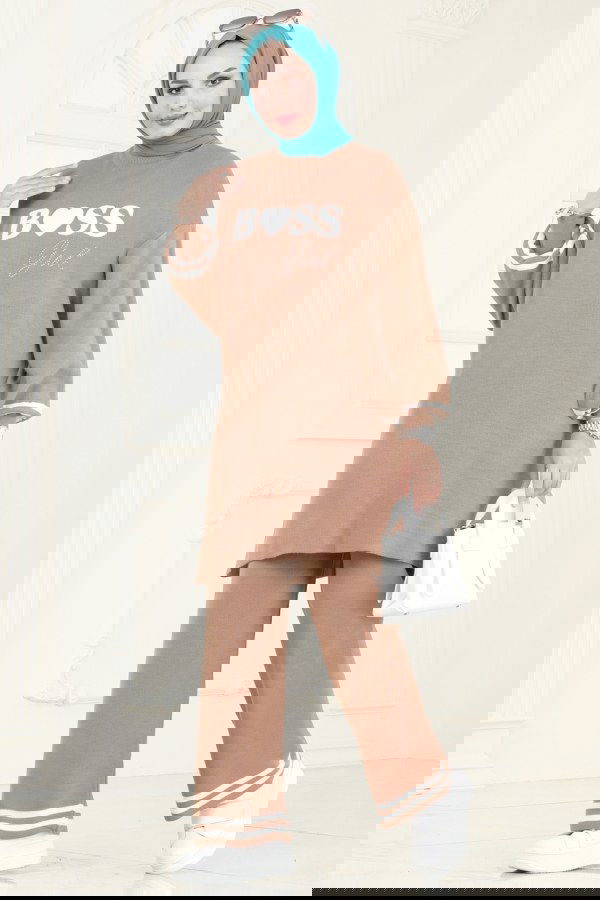 طقم 12551KL398 لاتيه - Moda Selvim