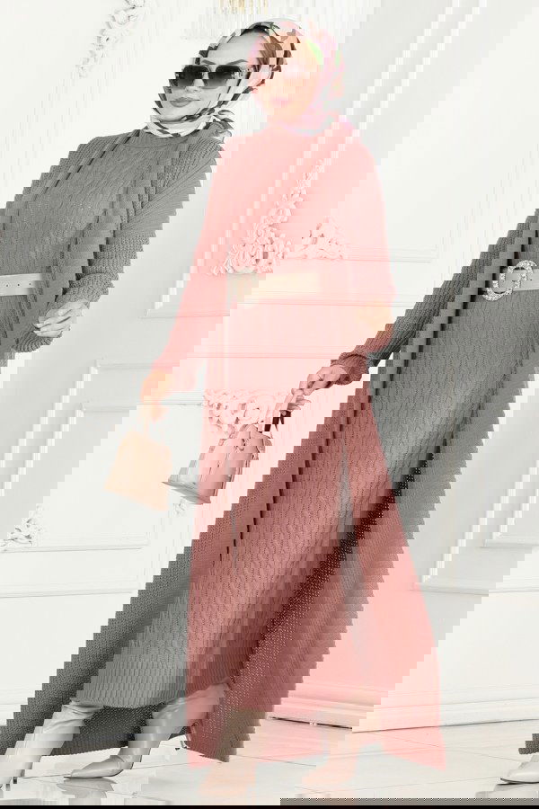 طقم 1453HBS856 وردي - Moda Selvim