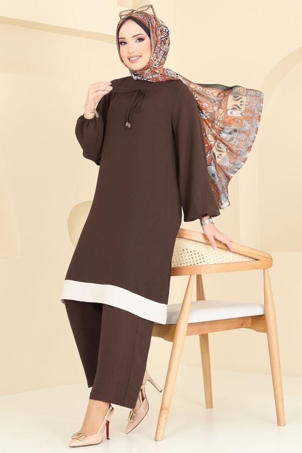 Combined 2252BLU797 Brown - Moda Selvim