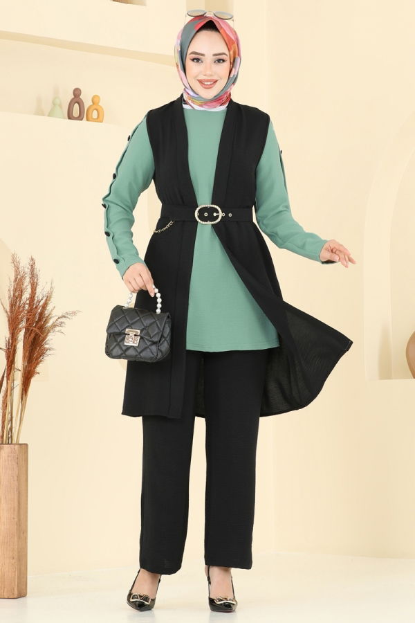 Combined 2660SL432 Black&Mint - Moda Selvim