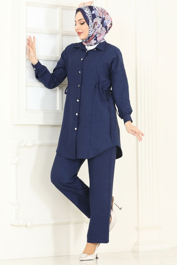 Combined 3089HBS856 Navy Blue - Moda Selvim