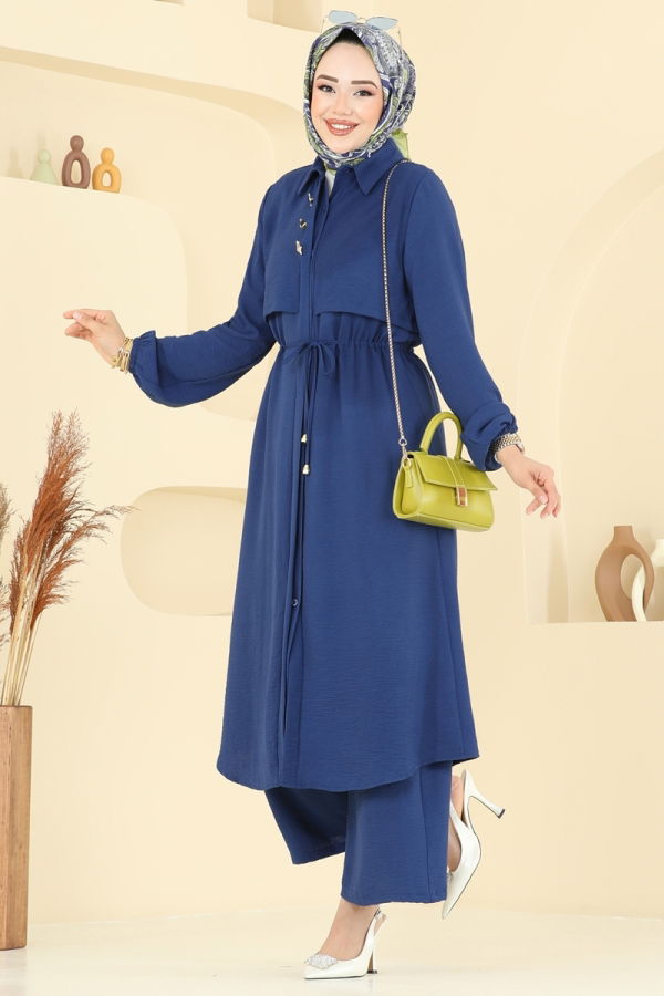 طقم 3112HBS856 كحلي - Moda Selvim