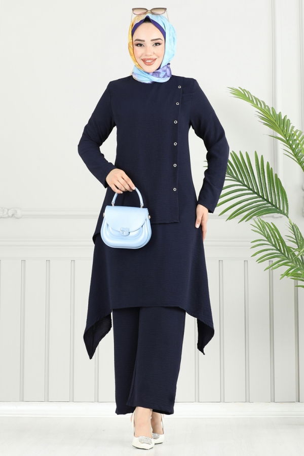 طقم 3119HBS856 كحلي - Moda Selvim