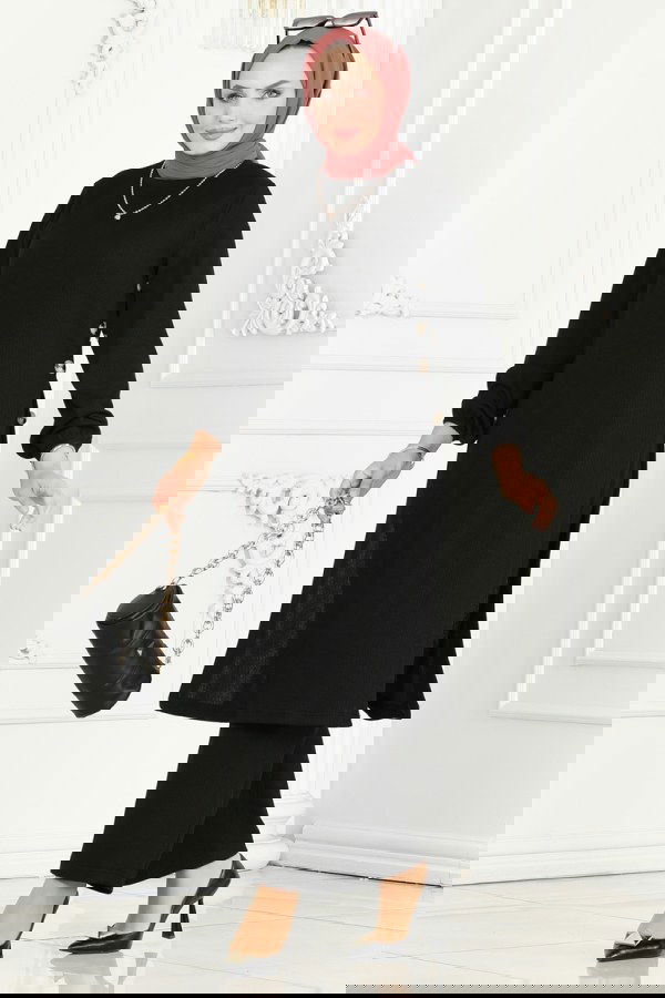 طقم 5016HBS856 أسود - Moda Selvim