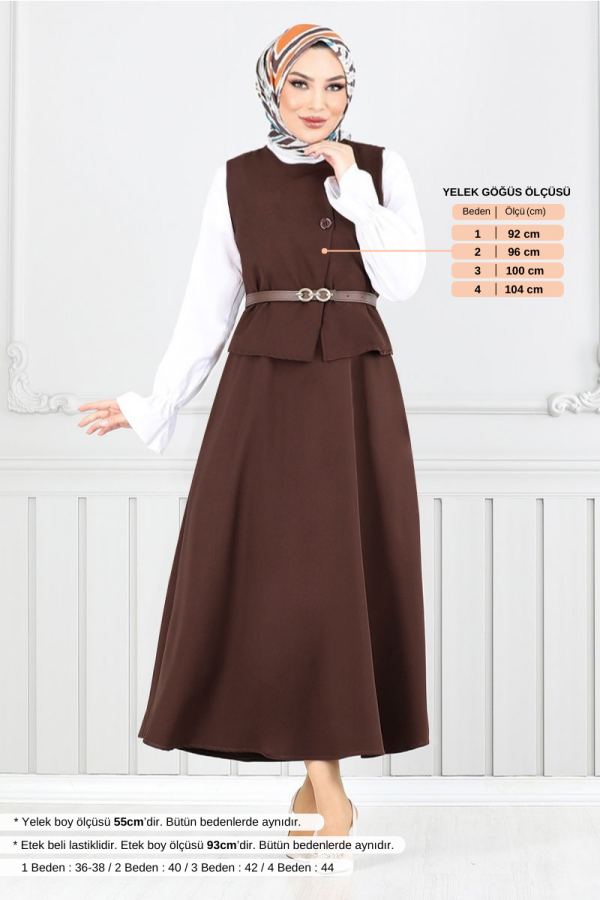 Combined 5704ZNK903-M Brown - Moda Selvim