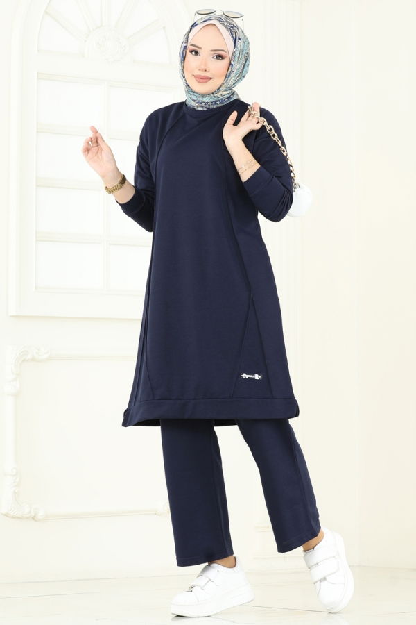 طقم 6033UZ662 كحلي - Moda Selvim