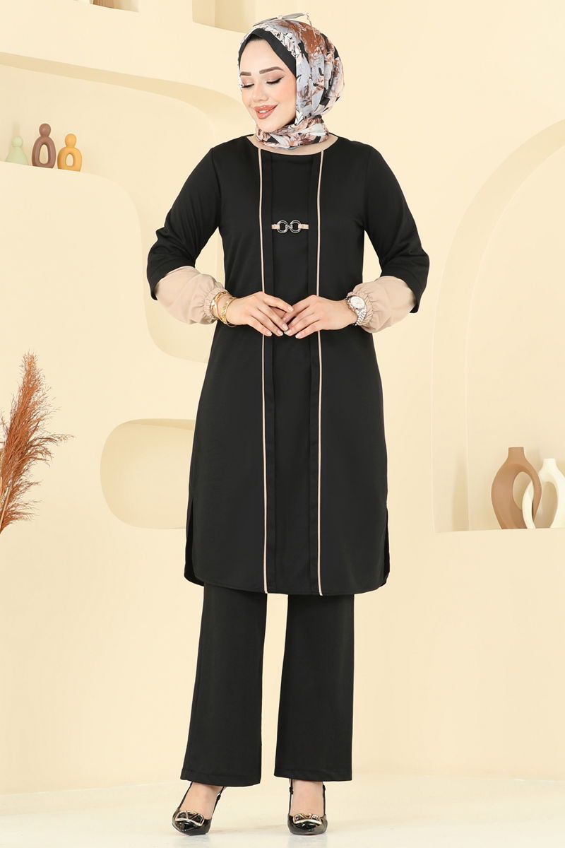 طقم PL9119 أسود - Moda Selvim