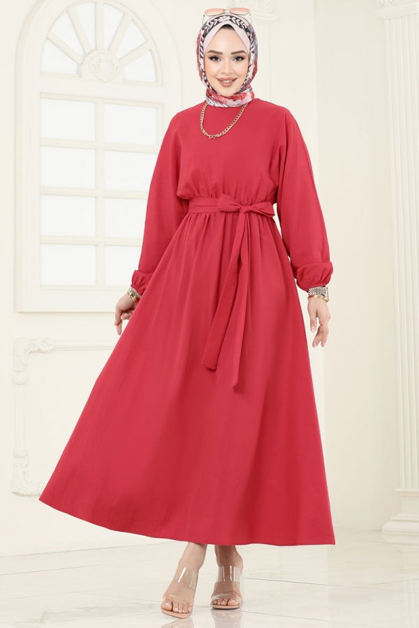 Dress 012MR1078 Red - Moda Selvim