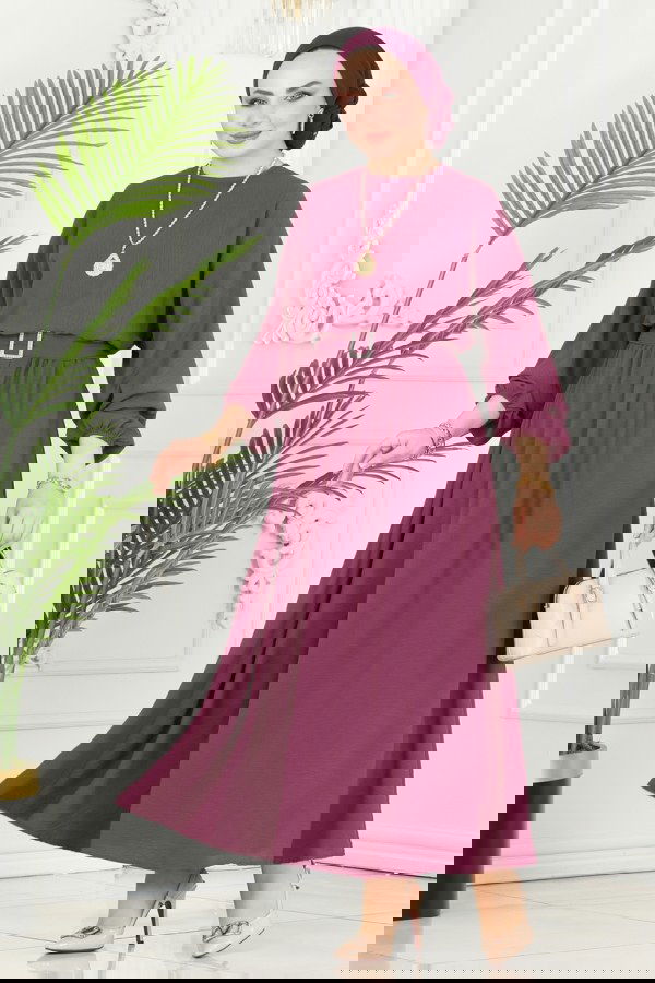 106MP806 الزهري غامق فستان