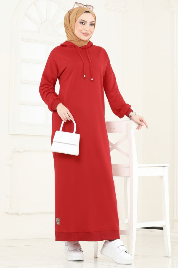 Dress 13368ETT926 Red - Moda Selvim
