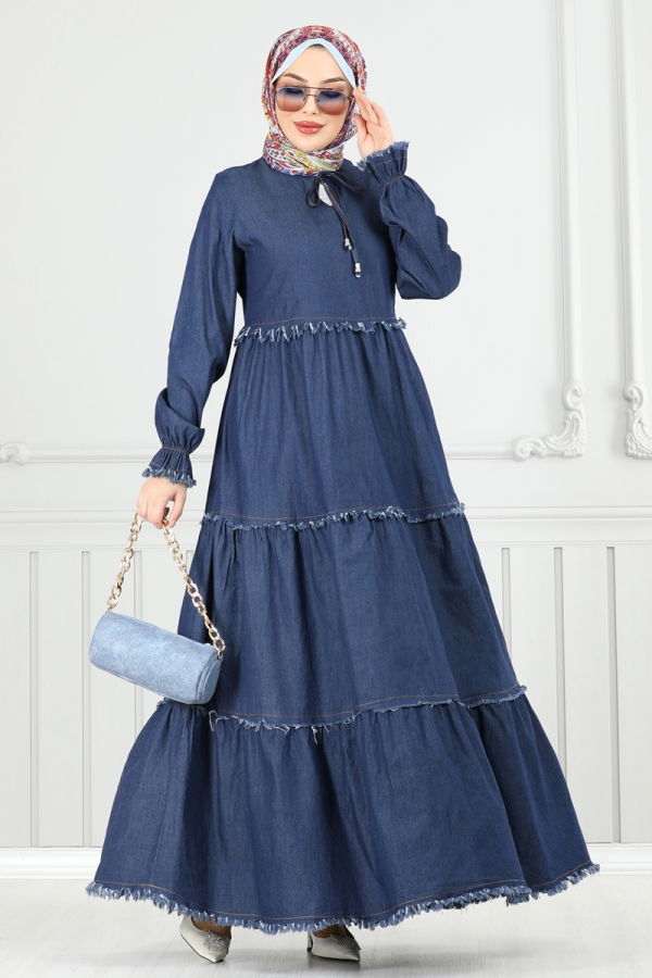 Dress 25018MTS1094 Dark Denim - Moda Selvim