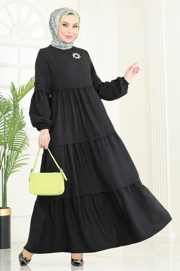 Dress 343DVL817 Black - Moda Selvim