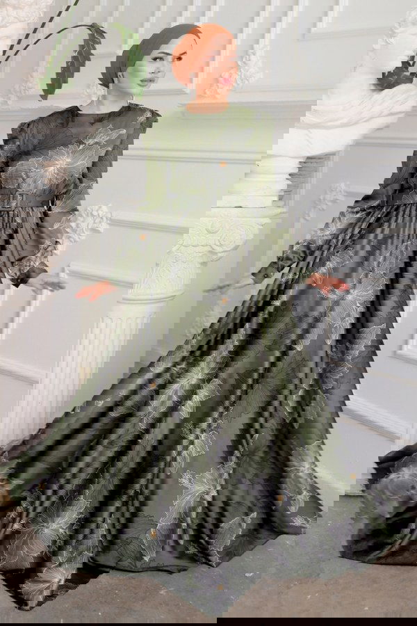 Dress 4000D170 Khaki - Moda Selvim