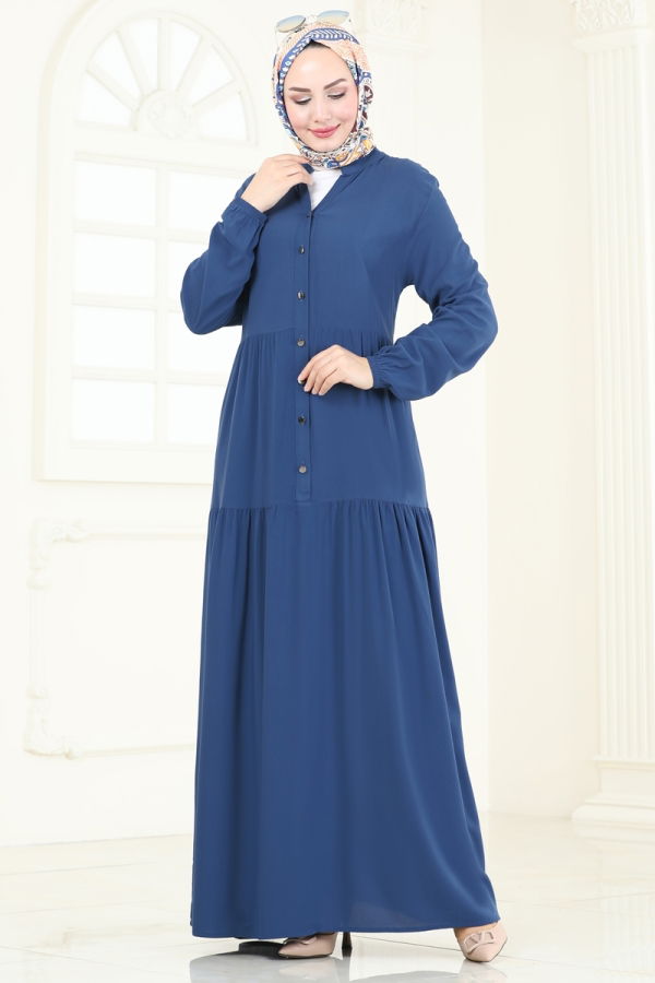 الفستان 4091ZNN863 ازرق - Moda Selvim