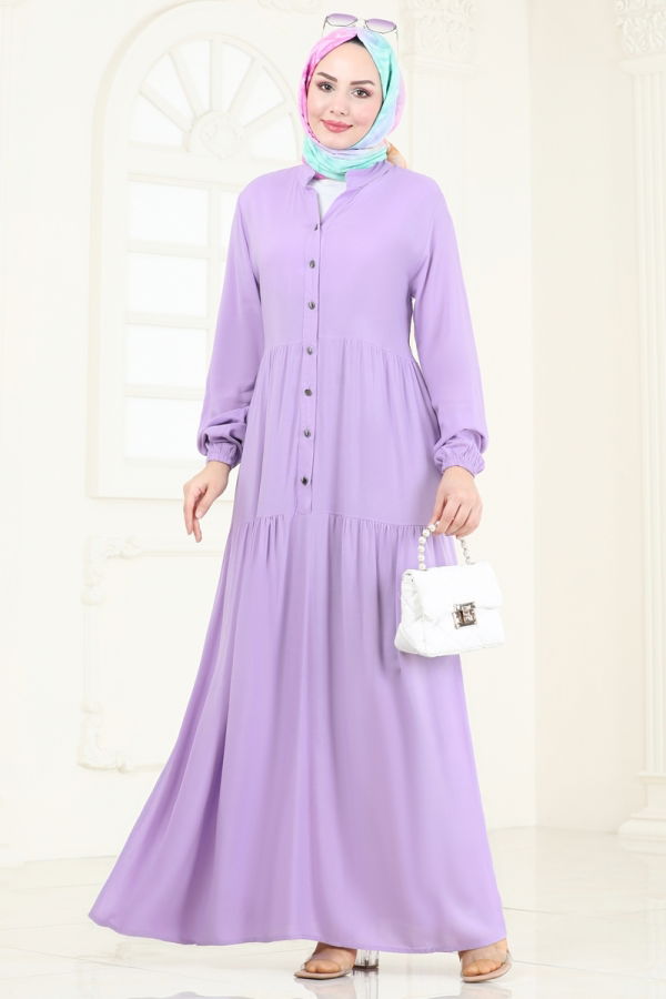 Dress 4091ZNN863 Lilac - Moda Selvim