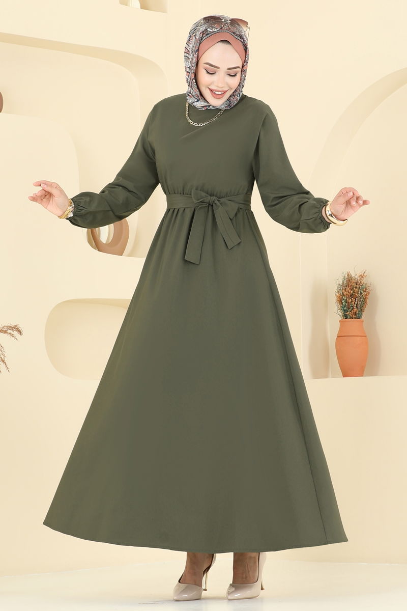 Dress 4116PM271 Khaki - Moda Selvim