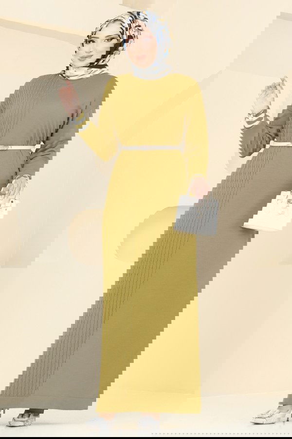 الفستان 8355KL398 أخضر - Moda Selvim