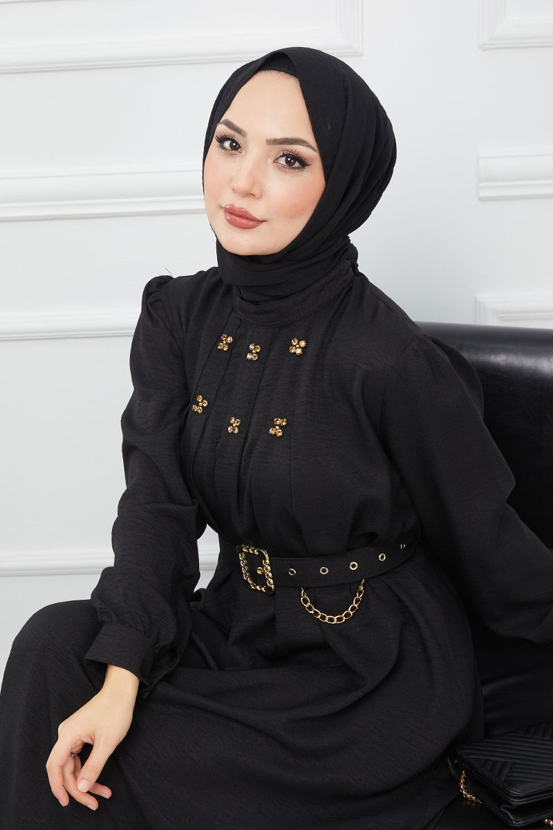 DRESS EFS519 Black - Moda Selvim