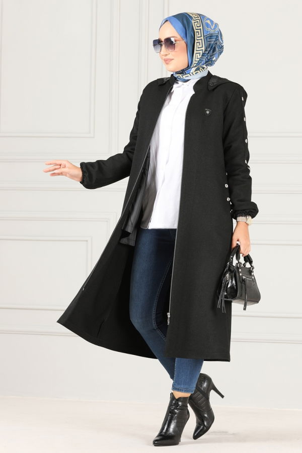 كاب MSV1265-M أسود - Moda Selvim