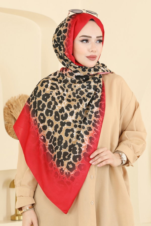 Scarf 154IPK758 Red - Moda Selvim