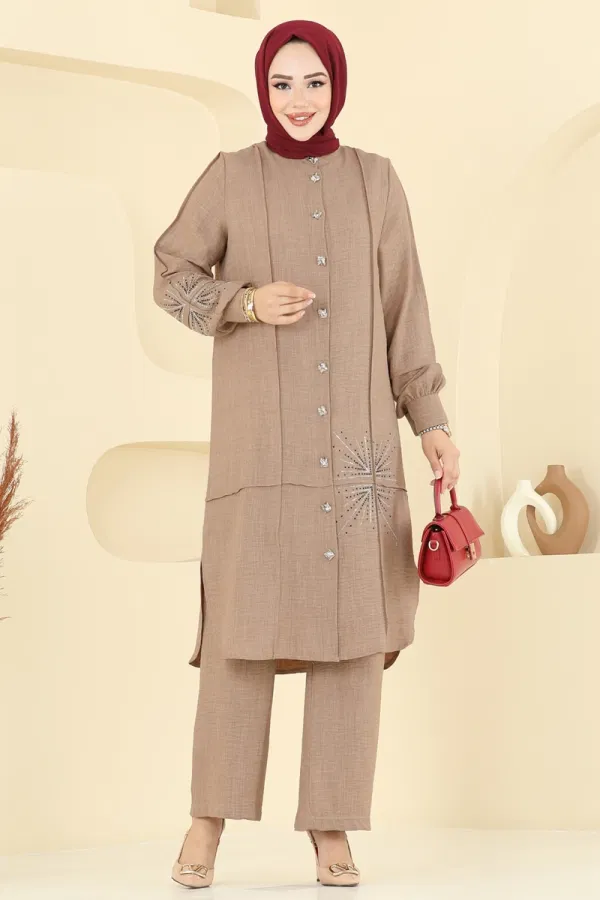 Taş Detaylı Sofia Takım 447DVL817 Vizyon - Moda Selvim