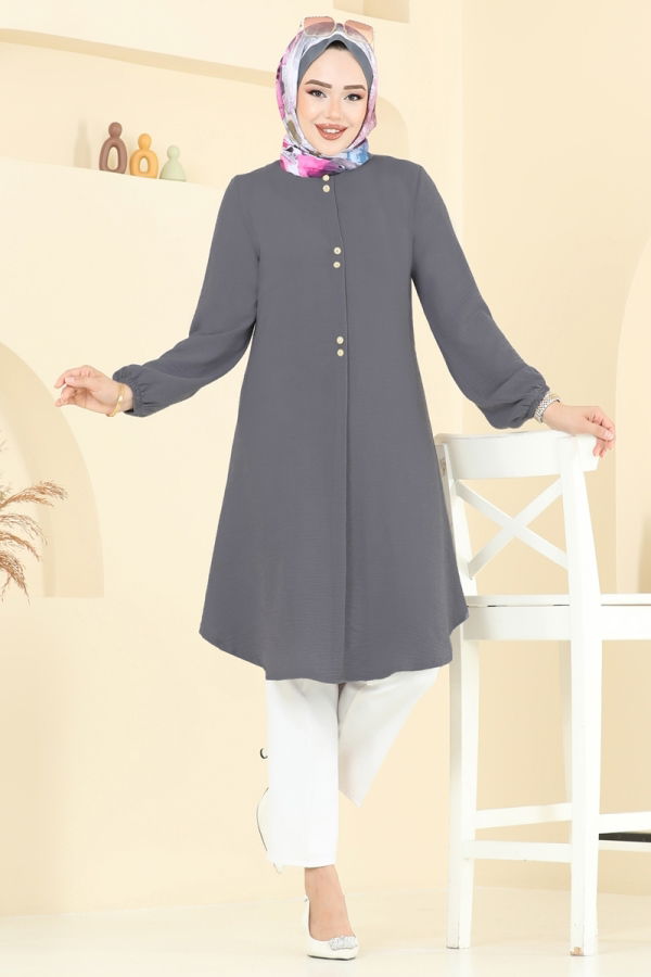 Tunic 2002ERK1158 Anthracite - Moda Selvim