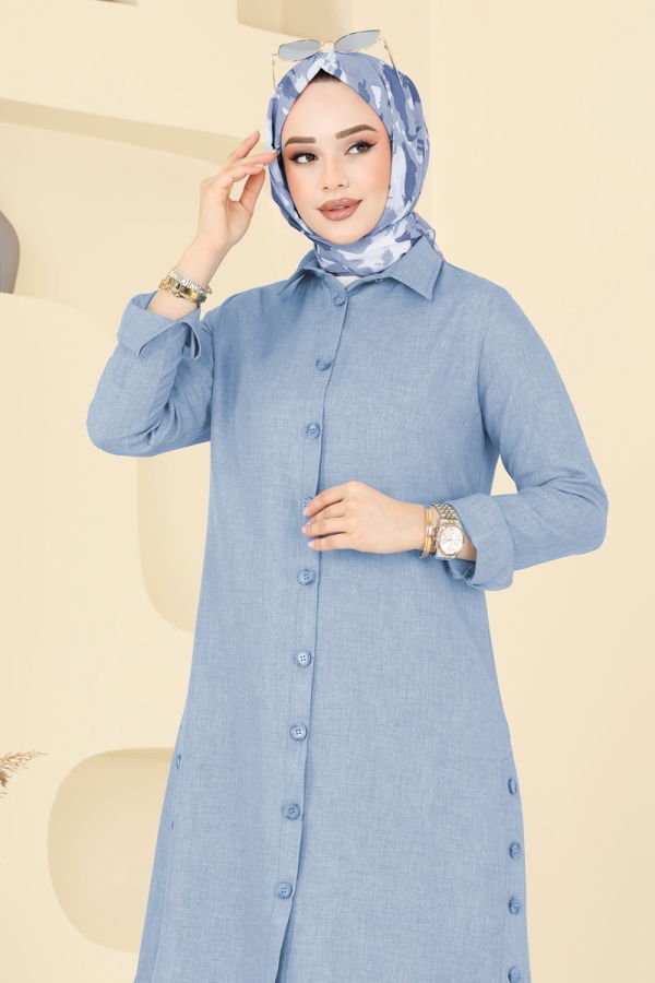 Tunic 3047KTR750 Baby Blue - Moda Selvim