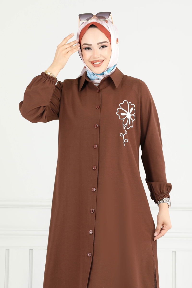 Tunic 4095PM271 Brown - Moda Selvim